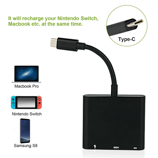 Nintendo Switch Type C to 4K 1080 HDMI Cable Adapter – Exinoz